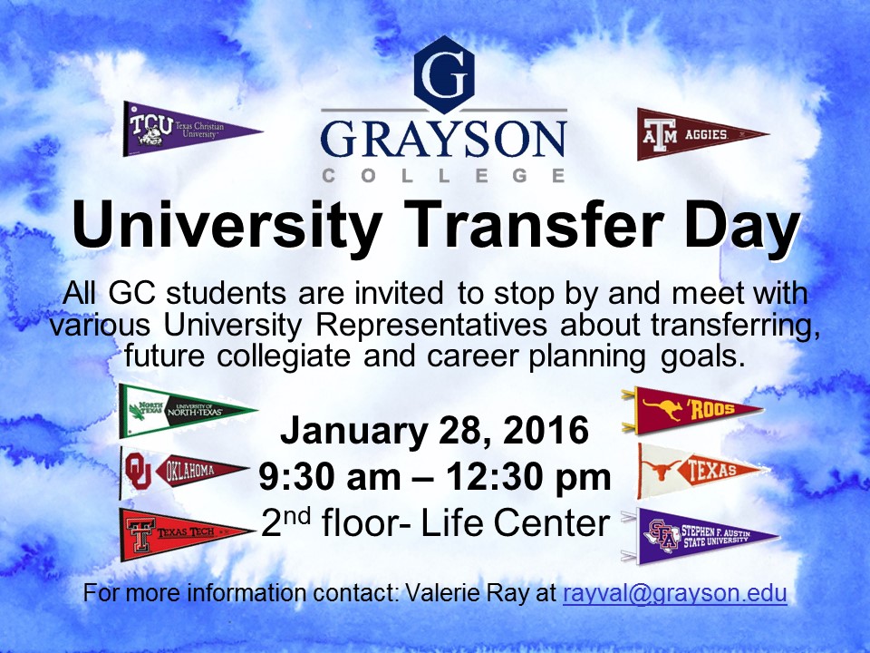 University Transfer Day | Grayson College